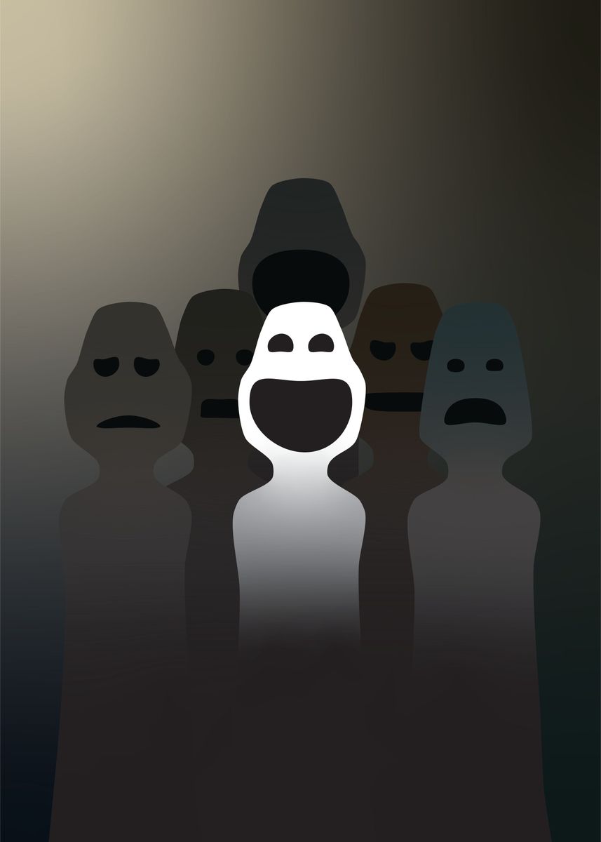 'The Bright Side' Poster, picture, metal print, paint by Bajcsin | Displate