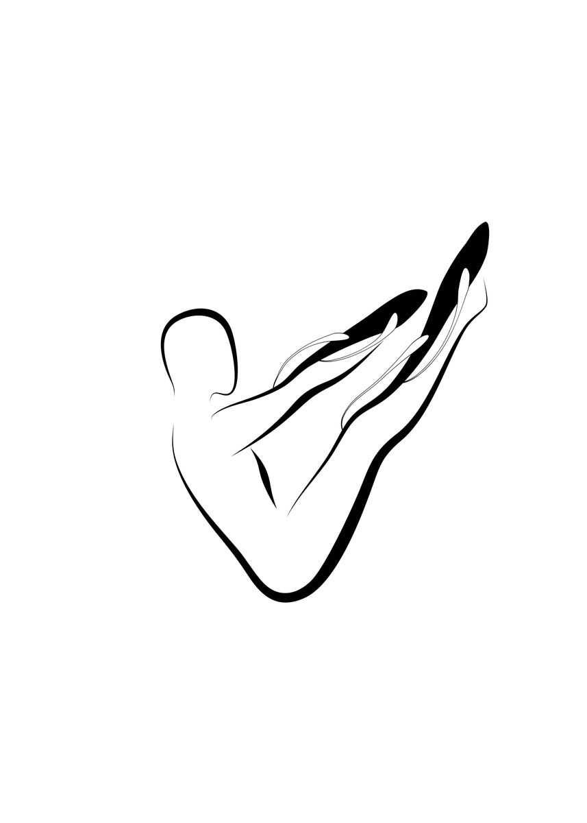 'Abstract Pilates pose' Poster by Sasha Kircanski | Displate