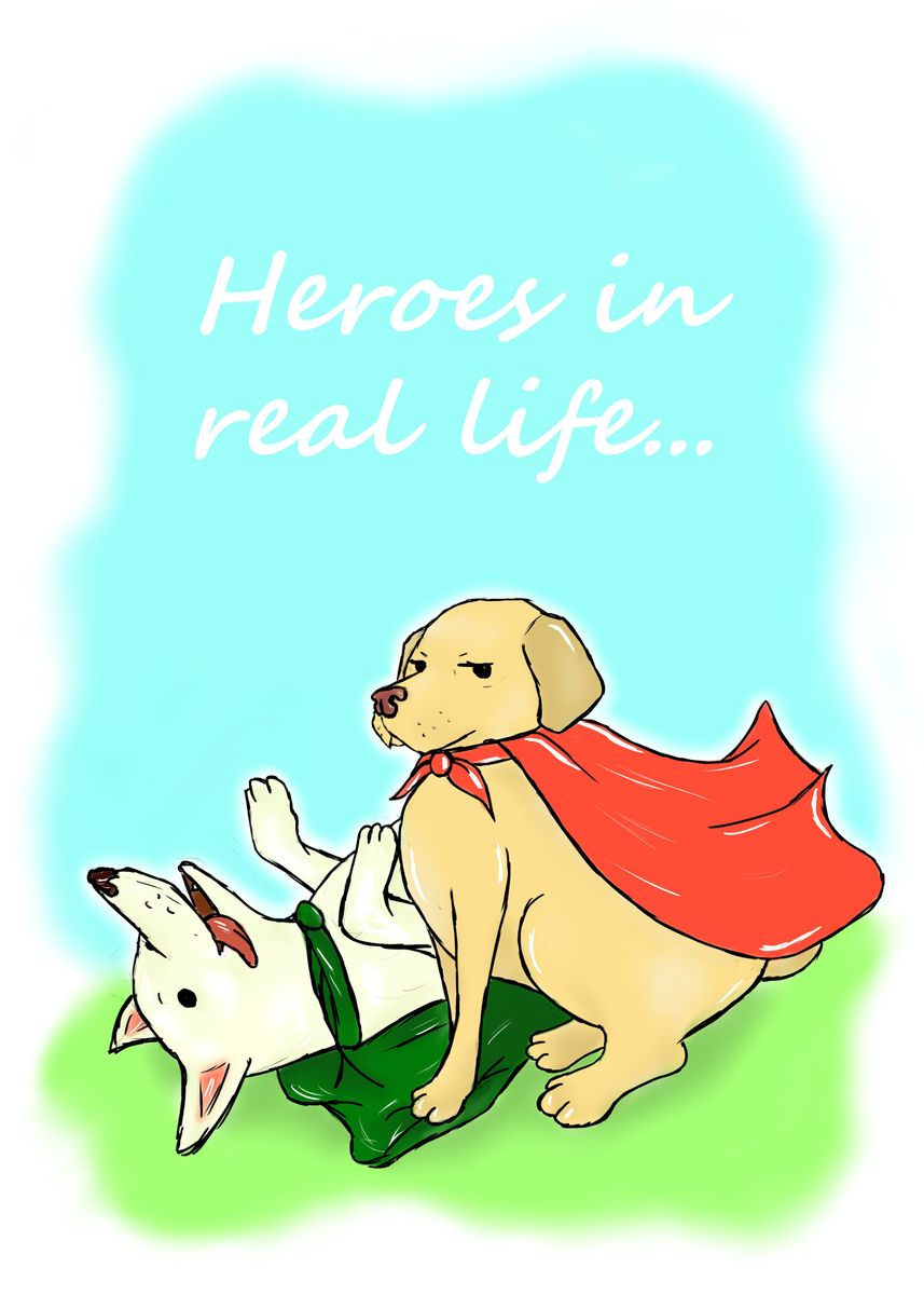 'Heroes in real life' Poster, picture, metal print, paint by Maricielo ...