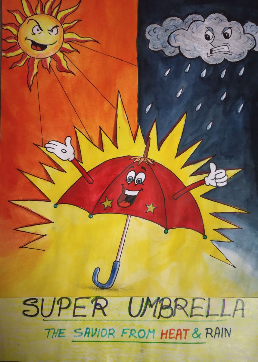 'super umbrella' Poster by TANUSHRI KUNDU | Displate