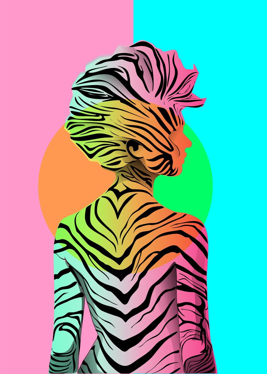 'chika' Poster, picture, metal print, paint by demetrius | Displate