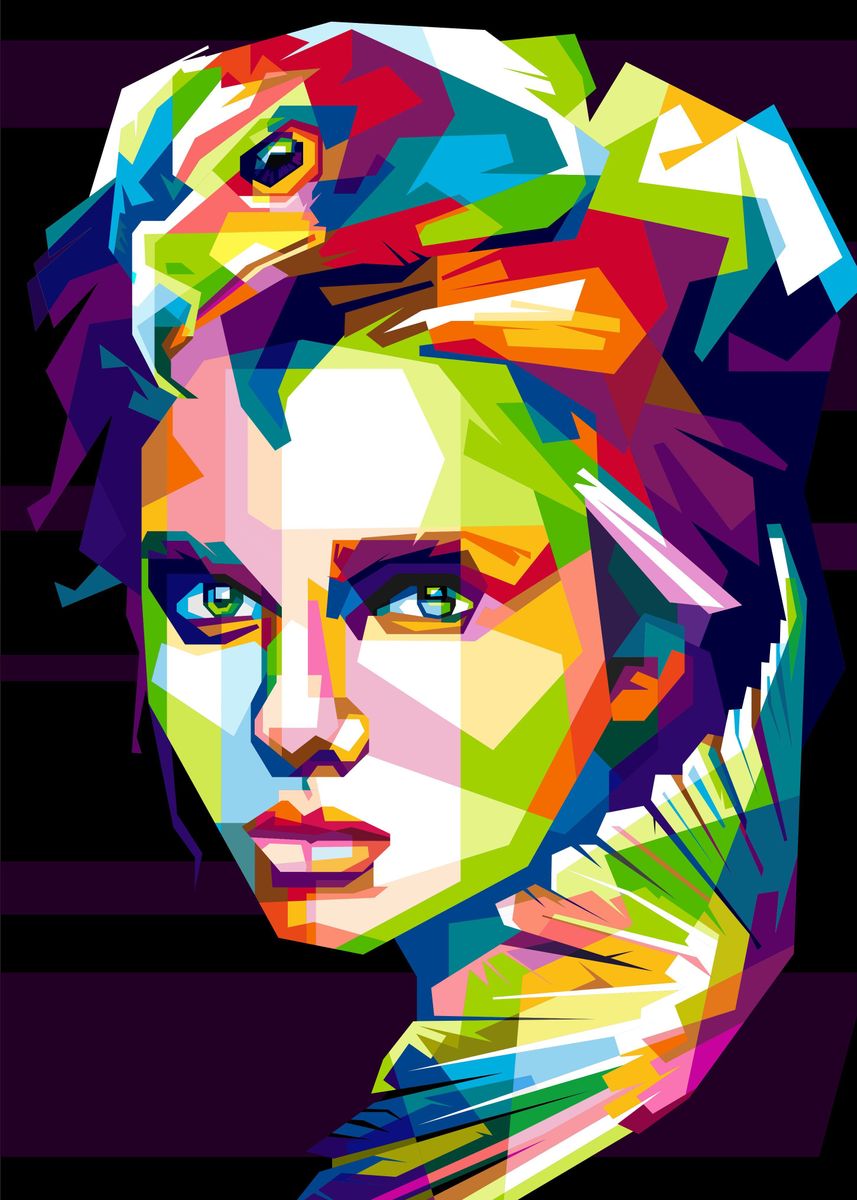 'Girl Of Eagle' Poster, picture, metal print, paint by MASGAD | Displate