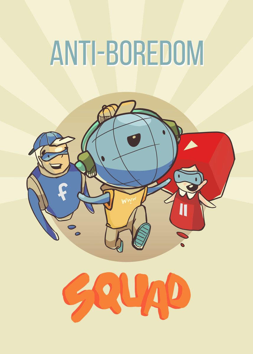 'Kill This Boredom' Poster, picture, metal print, paint by Paolo | Displate