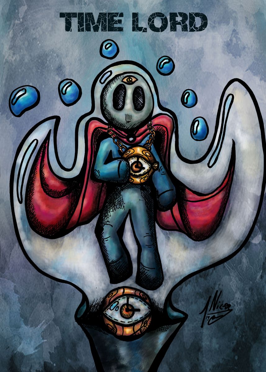 'The Time Lord by Nico' Poster, picture, metal print, paint by Xavier ...