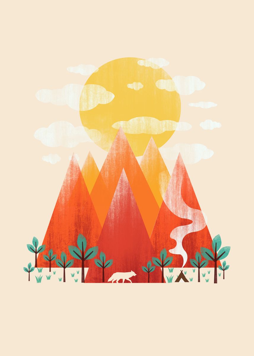 'Hunting Day' Poster, picture, metal print, paint by Dan Fajardo | Displate