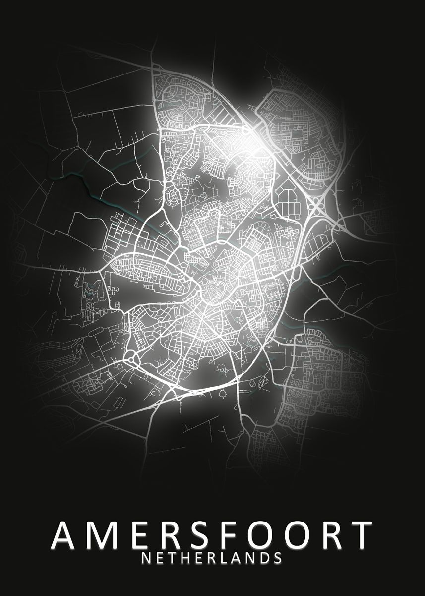 'Amersfoort Netherlands Map' Poster by City Map Art Prints | Displate
