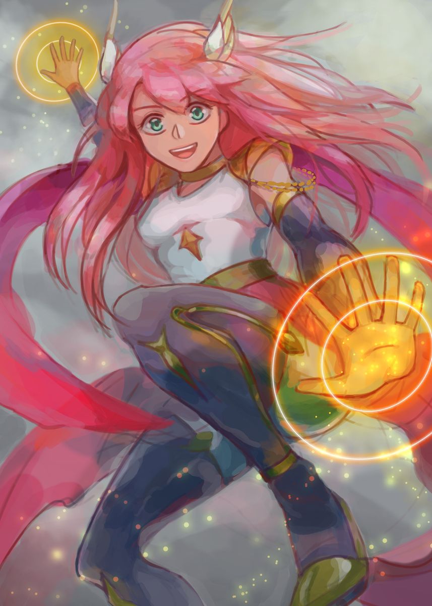 'Scarlet Hero of Good Vibes' Poster, picture, metal print, paint by ...