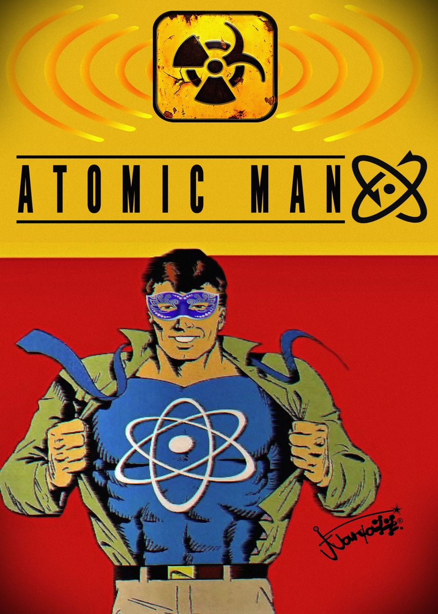 'ATOMIC MAN-BY JUAN/AZZ.' Poster, picture, metal print, paint by juan ...