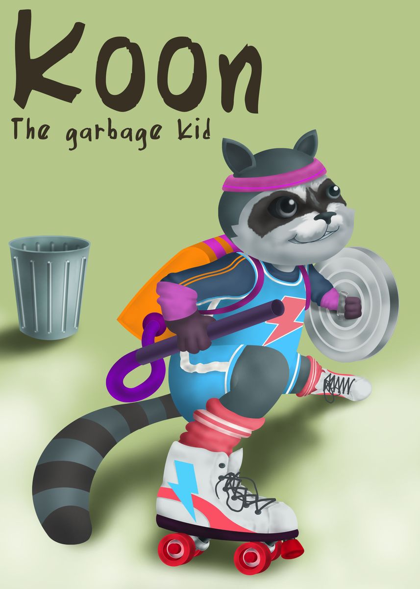 'Koon the garbage kid' Poster, picture, metal print, paint by george ...