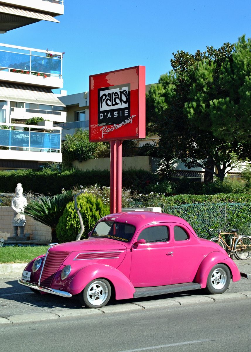 'Pink Hot Rod' Poster by insideportugal | Displate