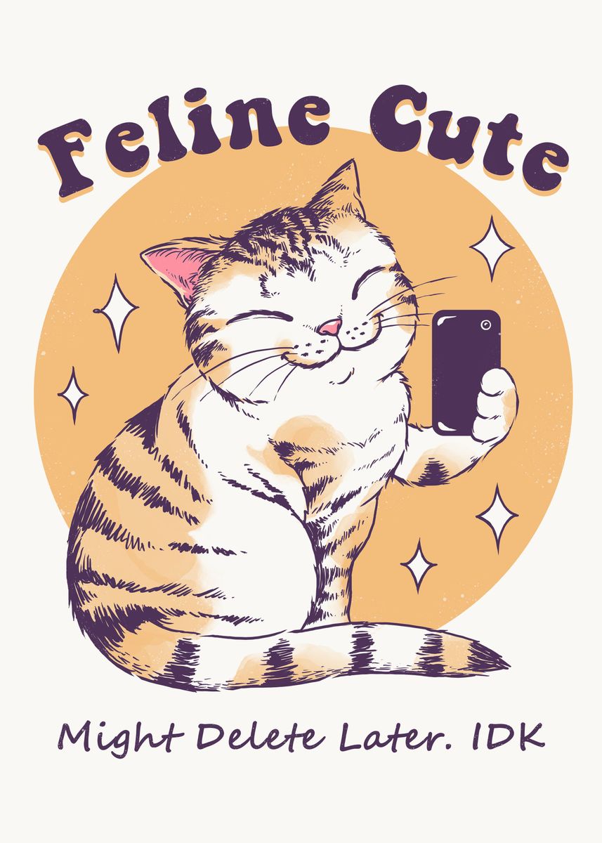 'Feline Cute Challenge' Poster, picture, metal print, paint by vp ...