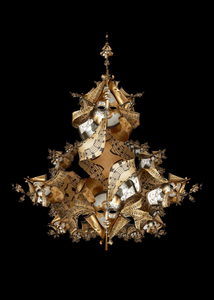 'Venetian Fractal Mask' Poster, picture, metal print, paint by Tom ...