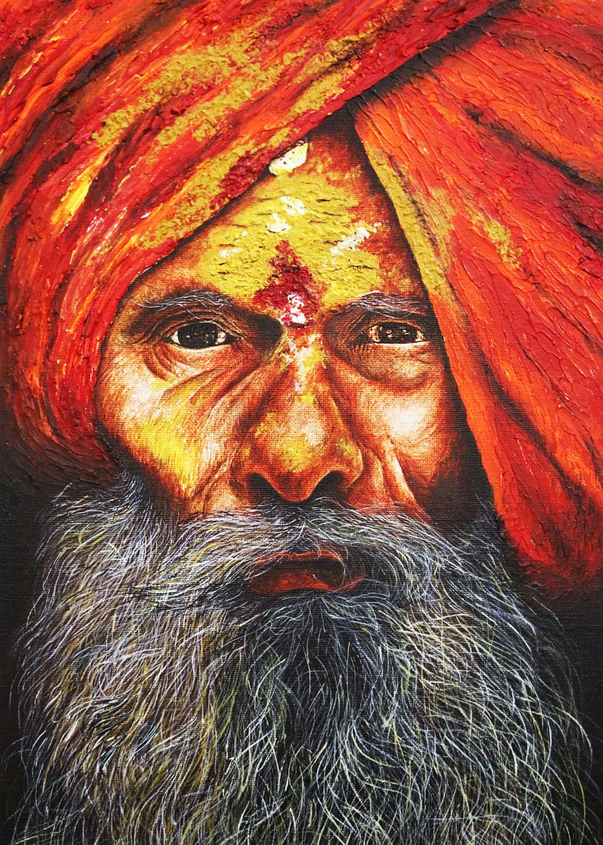 'Agori Baba' Poster, picture, metal print, paint by nandini patel ...