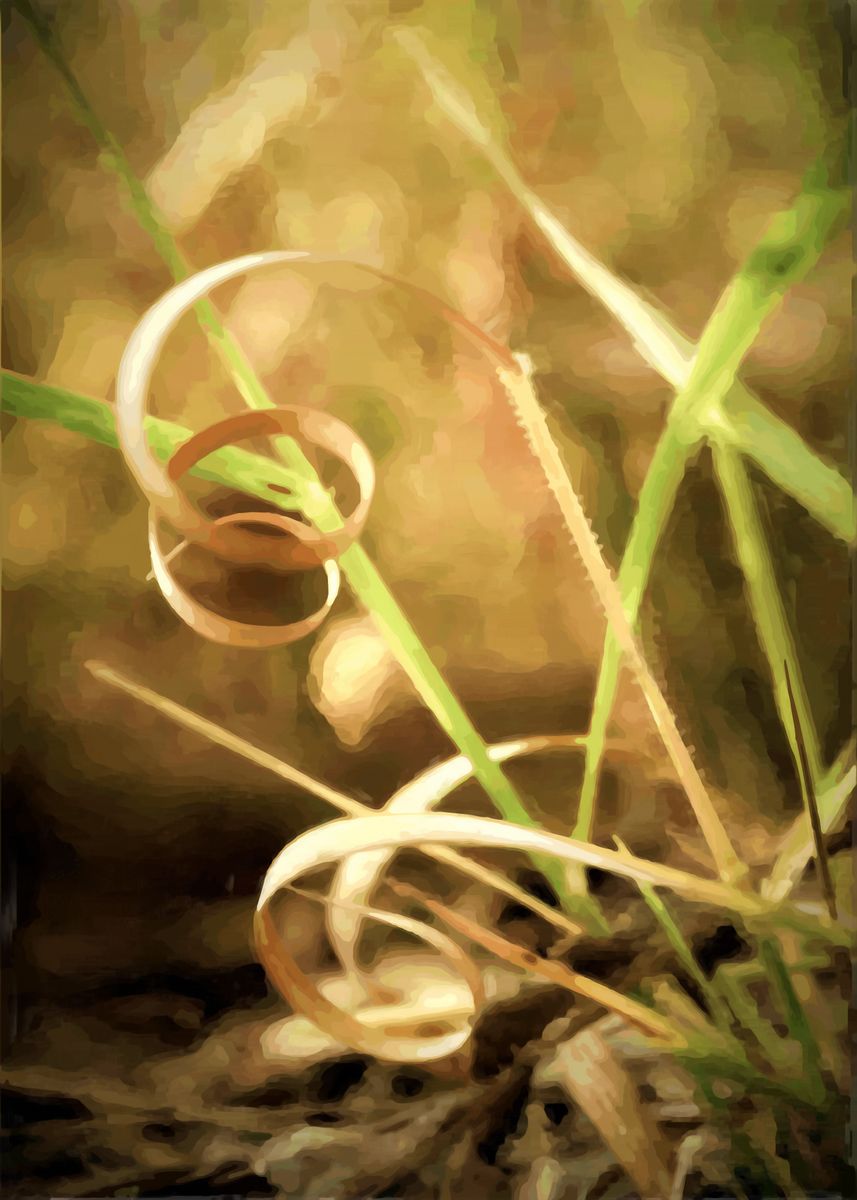 'Grass Curl with Cross' Poster, picture, metal print, paint by Isabella ...