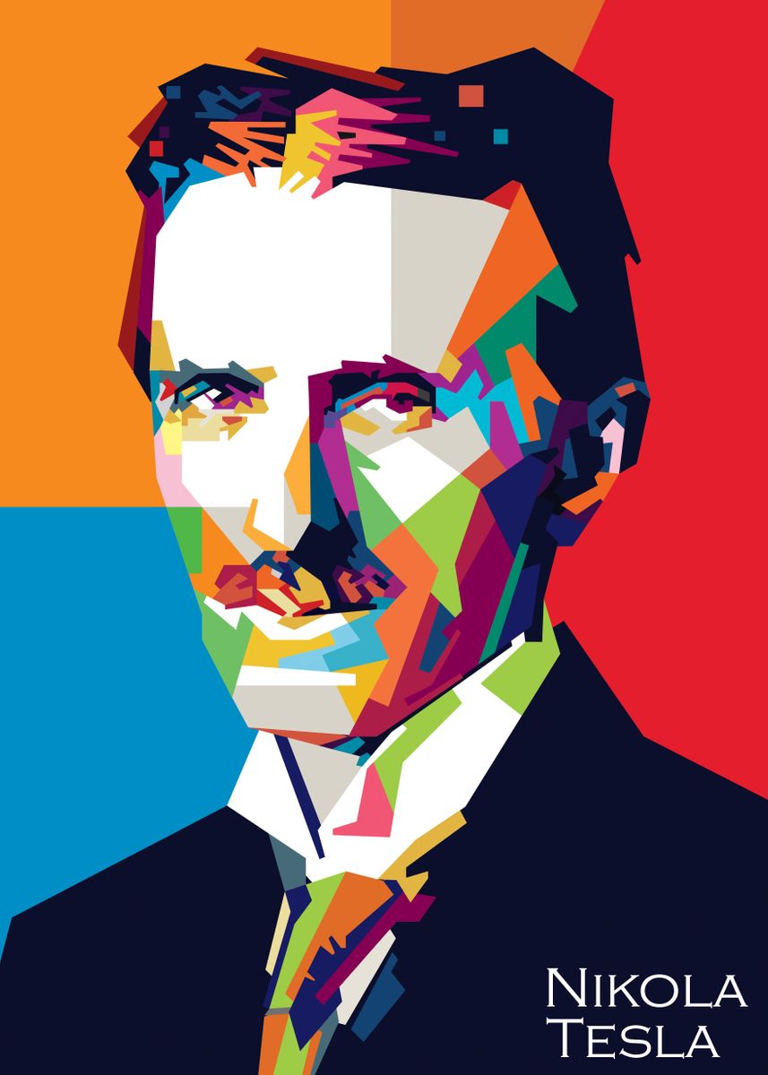 'Nikola Tesla ' Poster, picture, metal print, paint by Colarcolor ...