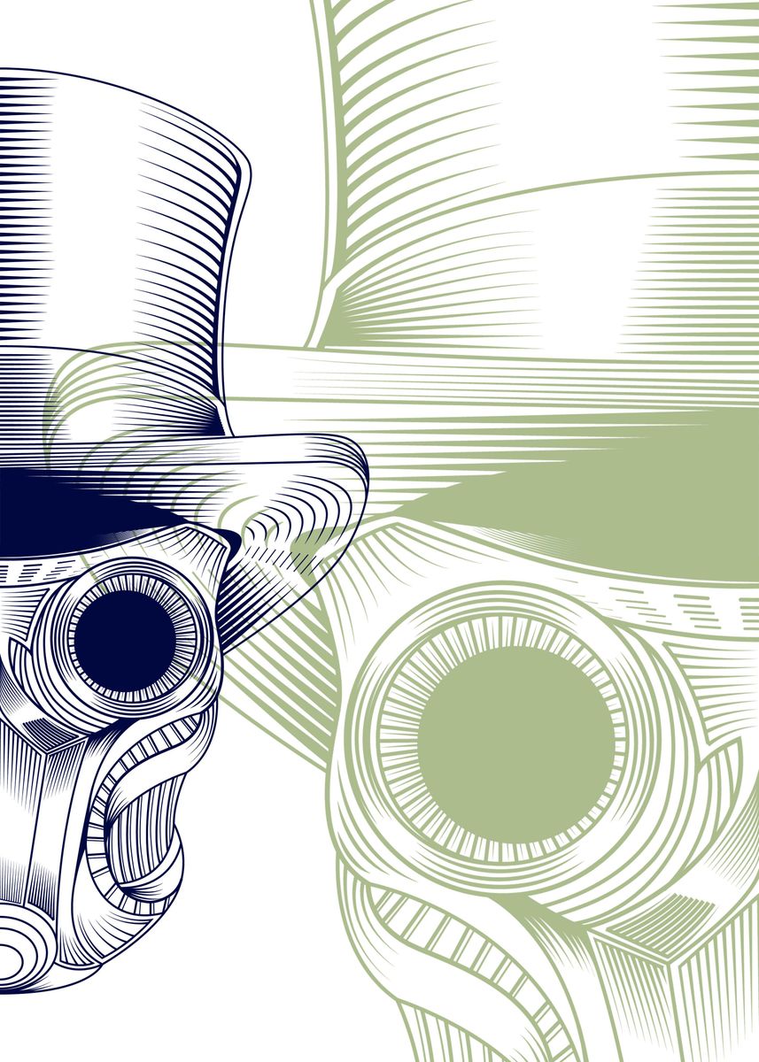 'Negative mask' Poster, picture, metal print, paint by Sandi Pramana ...