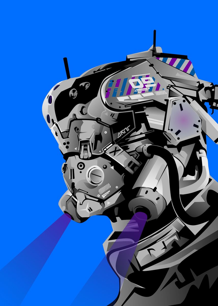 'Aesthetics Robot' Poster, picture, metal print, paint by Vecto Art ...