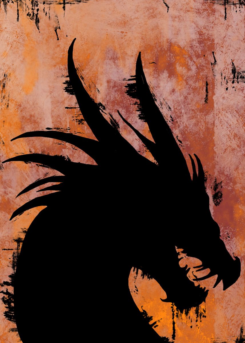 'Dragon' Poster, picture, metal print, paint by Kyriya | Displate