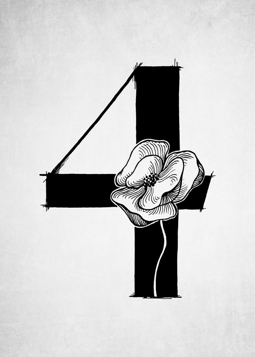 'Poppy Four' Poster by Kaisa Holsting | Displate