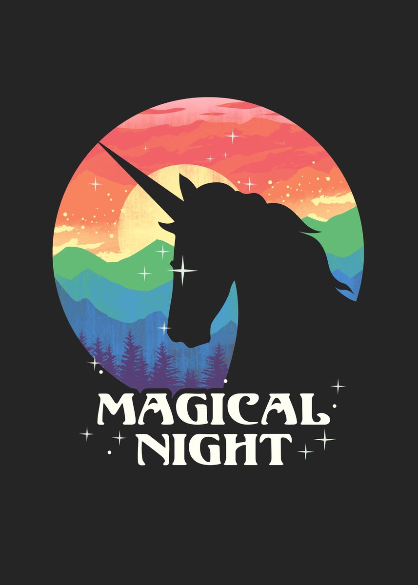 'Magical Night' Poster, picture, metal print, paint by Dan Fajardo ...