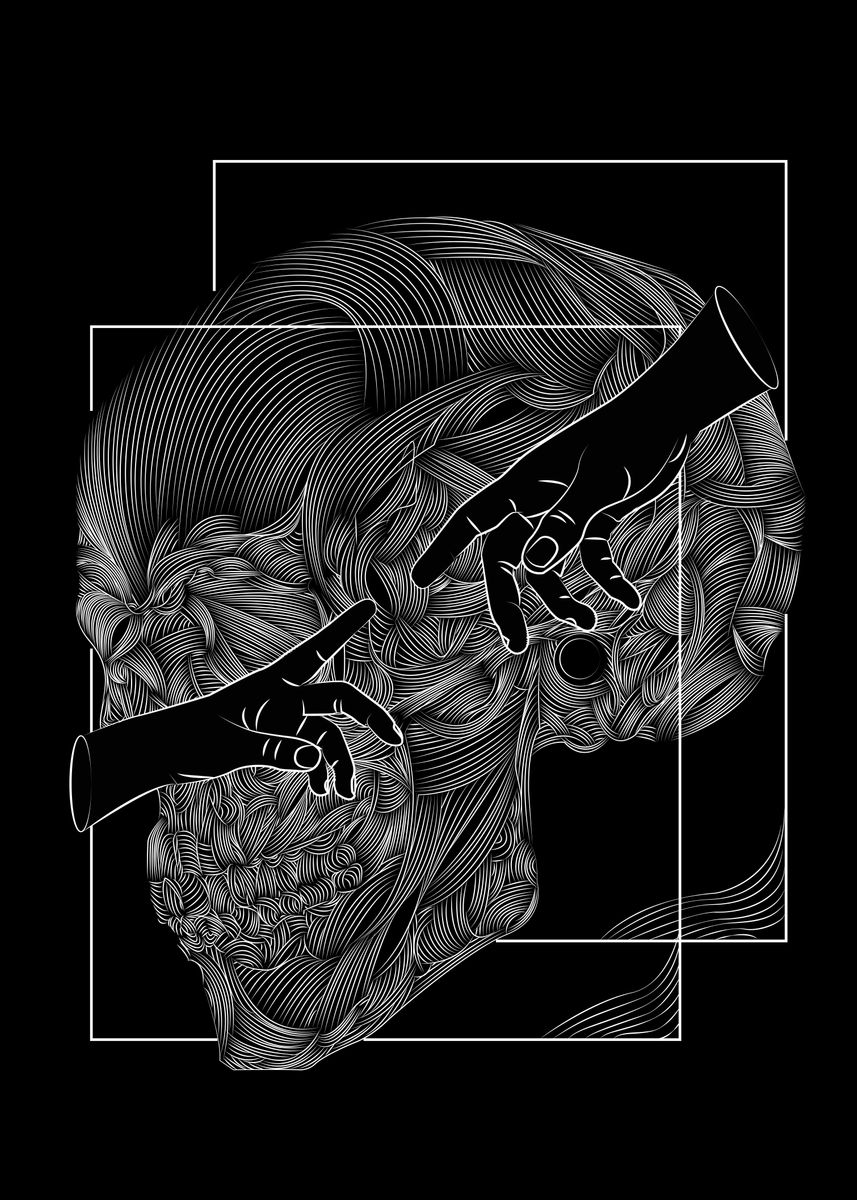 'Touching Death' Poster, picture, metal print, paint by Jay Phong ...