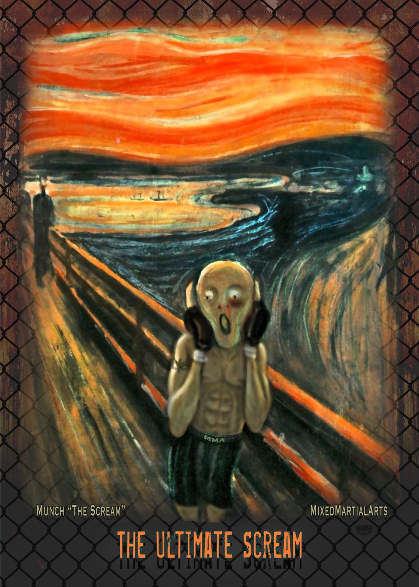 'Ultimate MMA Scream' Poster, picture, metal print, paint by Mudge ...