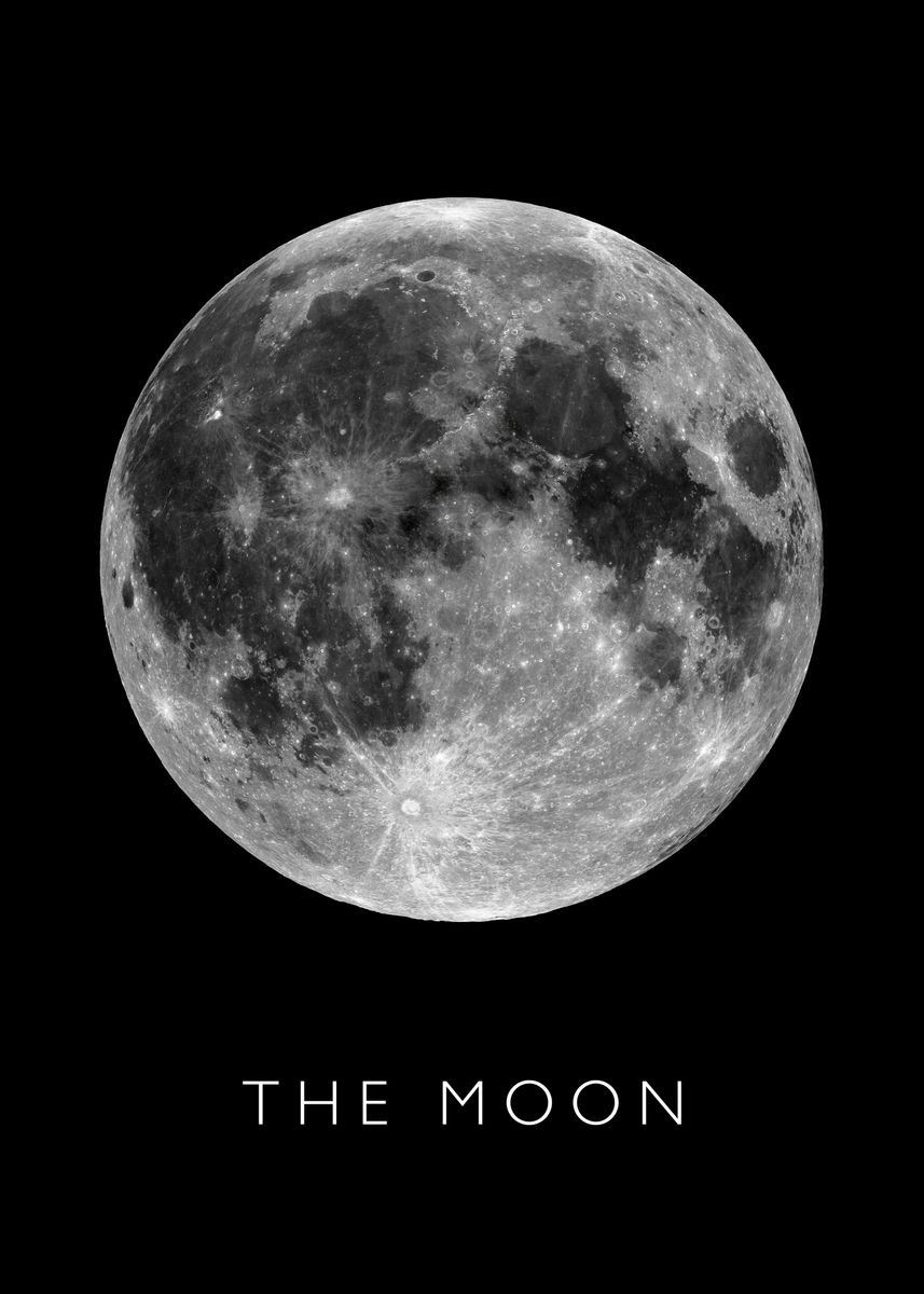 'The Moon' Poster, picture, metal print, paint by Splano | Displate