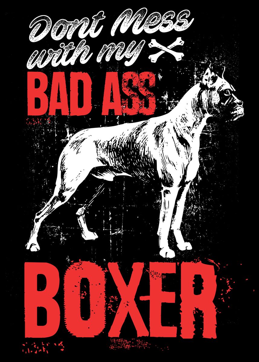 'Boxer Dog ' Poster, picture, metal print, paint by Giovanni Poccatutte ...