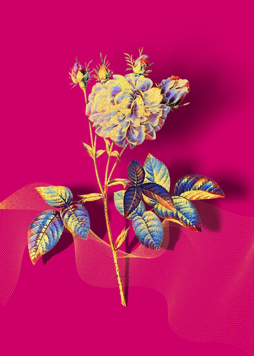 'Prismatic Agatha Rose' Poster by Holy Rock Design | Displate