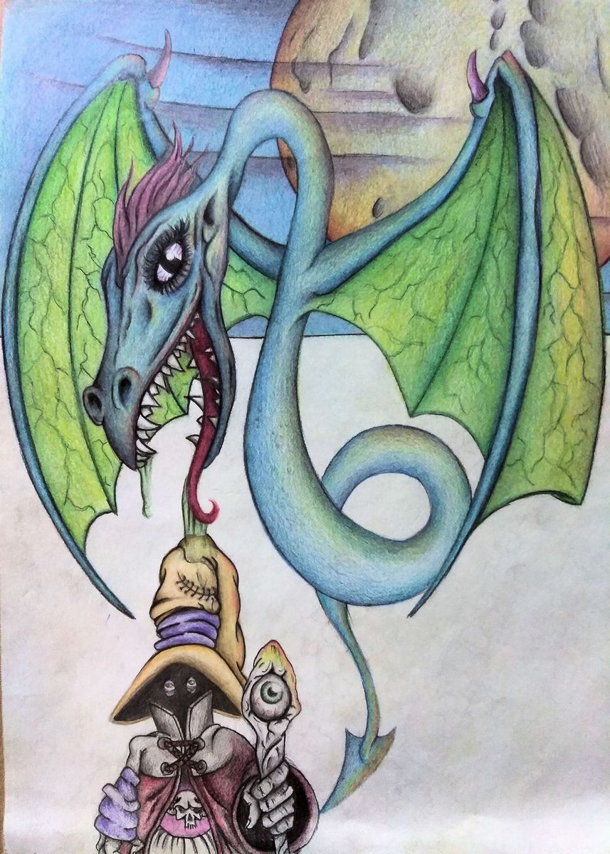 'Female Dragon' Poster by Sketch | Displate