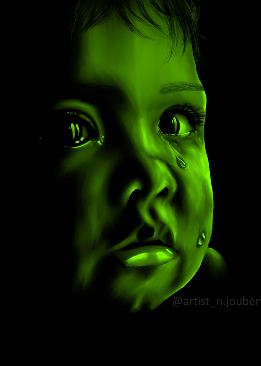 'The Crying Child' Poster, picture, metal print, paint by Natasha ...