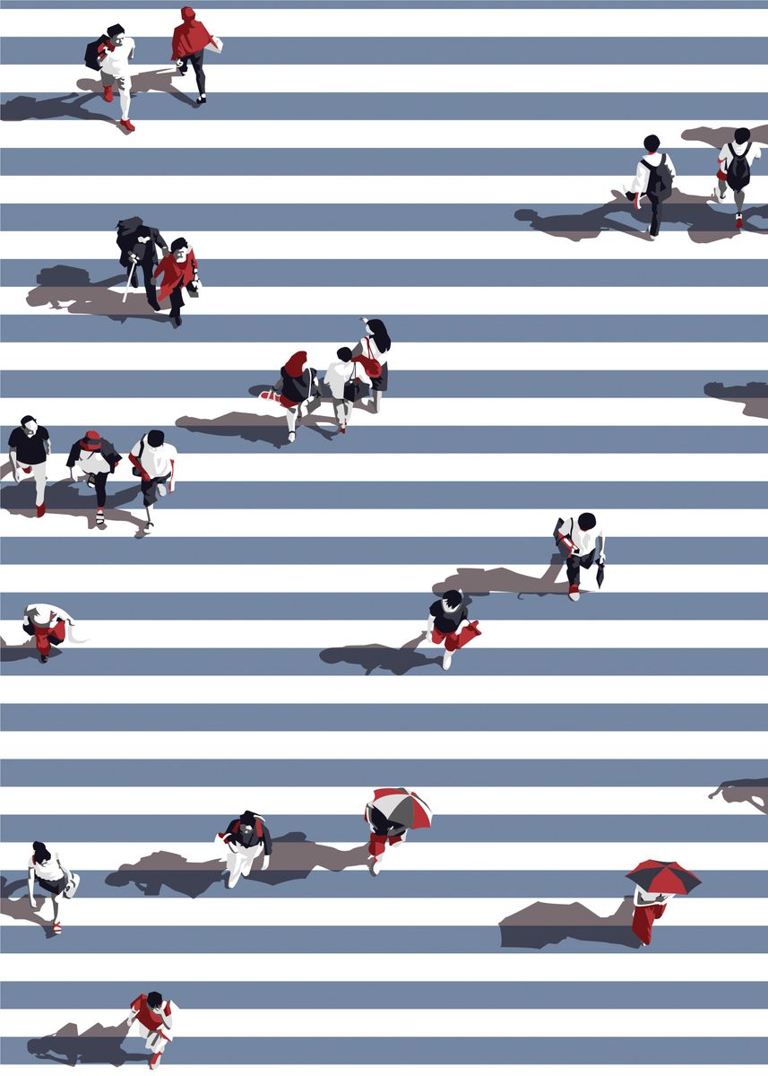 'Zebra Cross' Poster by Ifang Permana | Displate