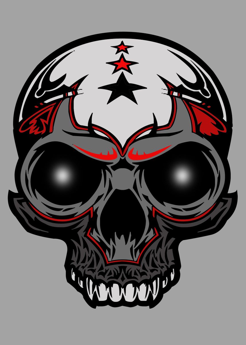 'SKULL' Poster, picture, metal print, paint by Srishti Garg | Displate