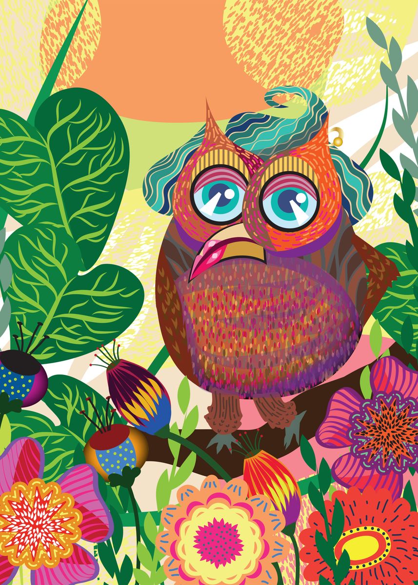 'Happy owl' Poster by Shanna Melissa | Displate