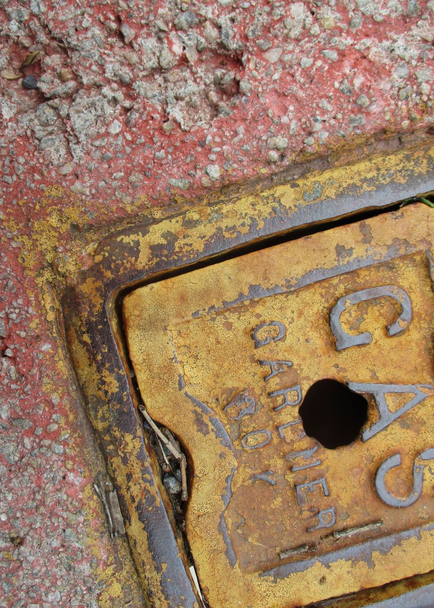 'Yellow Red Metal I' Poster, picture, metal print, paint by Jeanne ...