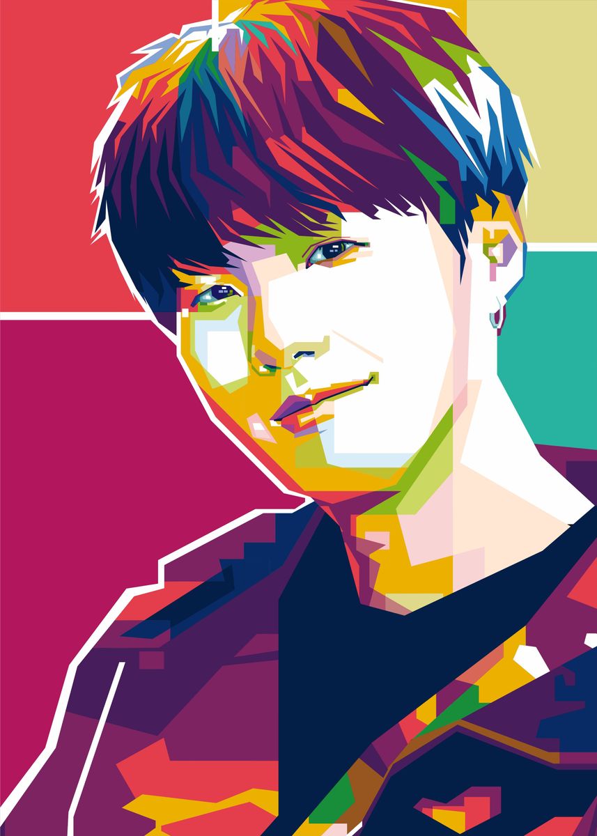 'Suga BTS' Poster, picture, metal print, paint by Wpap Artist | Displate