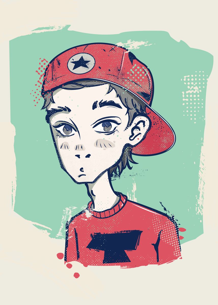 'Cute boy' Poster by PBjell-o | Displate
