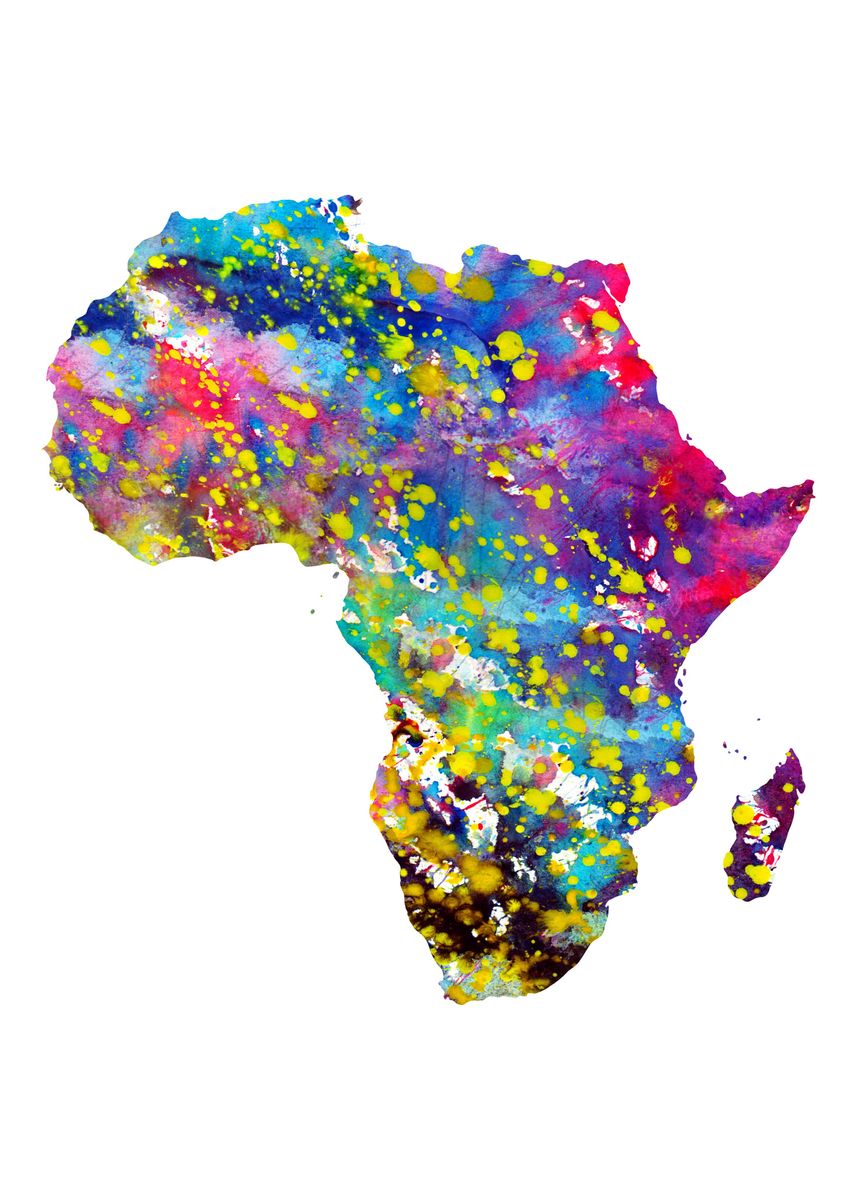 'Africa map ' Poster by Erzebet Prikel | Displate