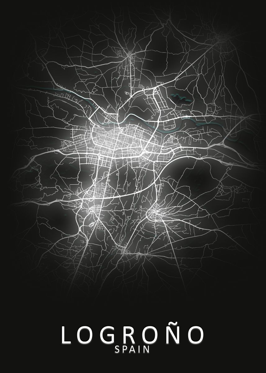 'Logrono Spain City Map' Poster by City Map Art Prints | Displate