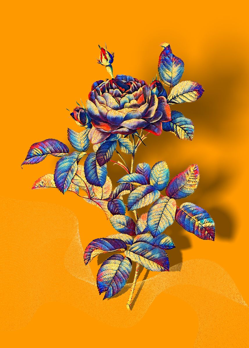 'Prismatic Gallic Rose' Poster by Holy Rock Design | Displate