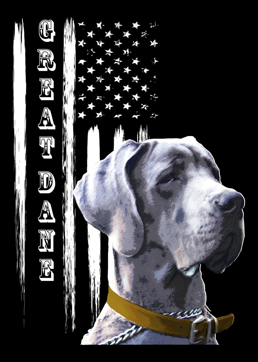 'Great Dane Dog' Poster by Wonderful Dream Picture | Displate