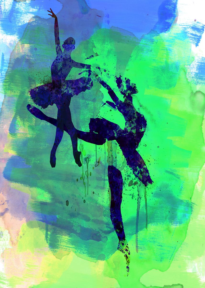 'Two Ballerinas II' Poster, picture, metal print, paint by Art ...