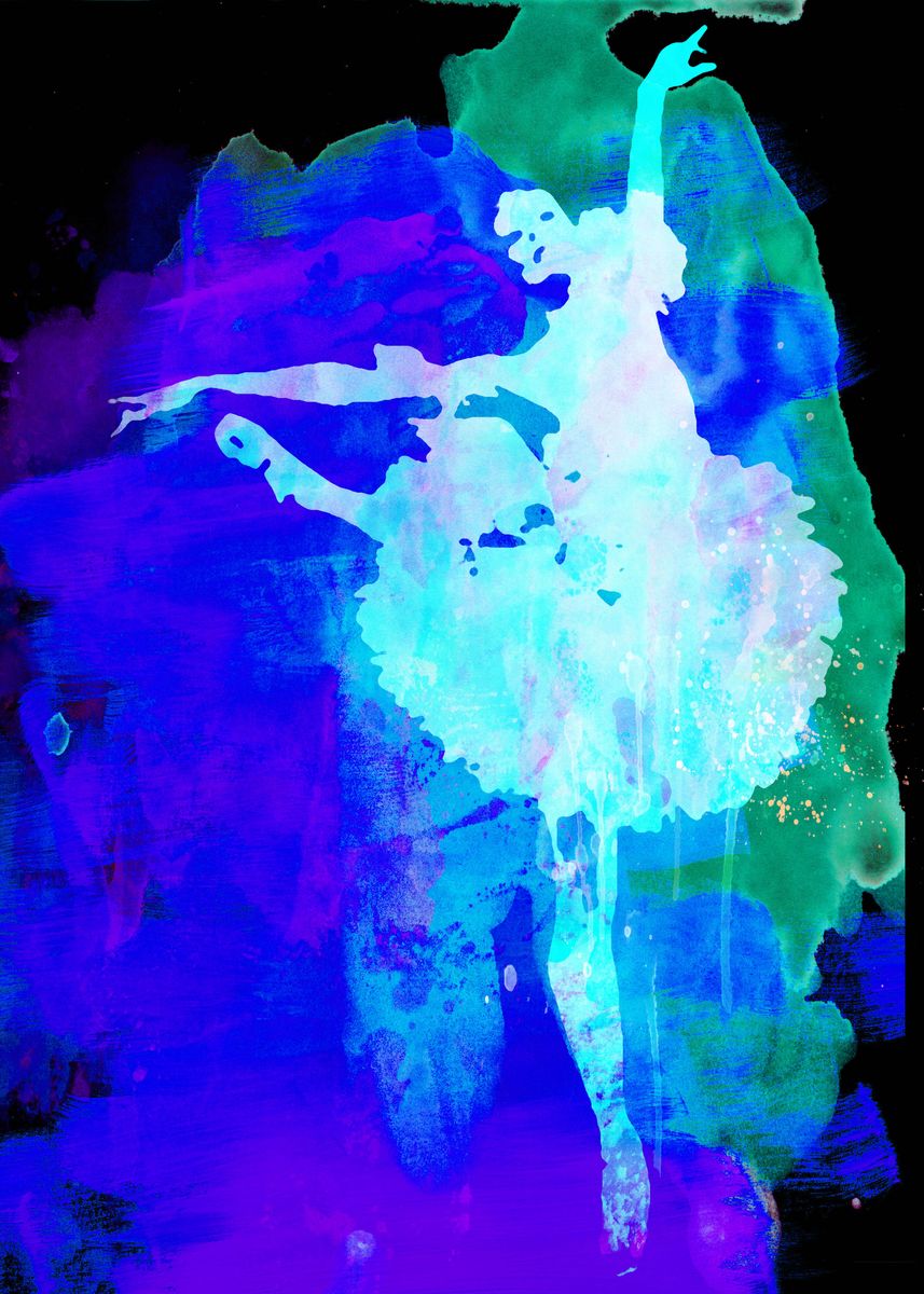 'Purple Ballerina ' Poster by Art Everywhere | Displate