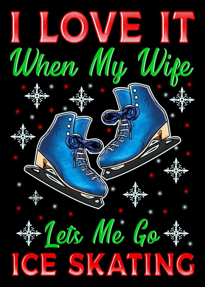 'Ice Skating' Poster by Wonderful Dream Picture | Displate