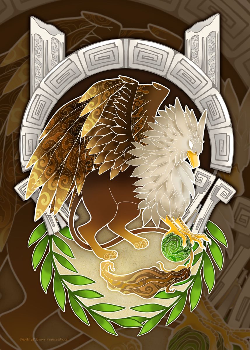 'Ruin Guardian' Poster, picture, metal print, paint by Sarah Rebecca ...