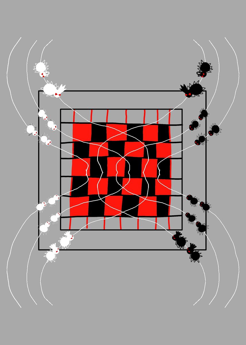 'Spider Chess' Poster, picture, metal print, paint by Brishanel Narvasa ...