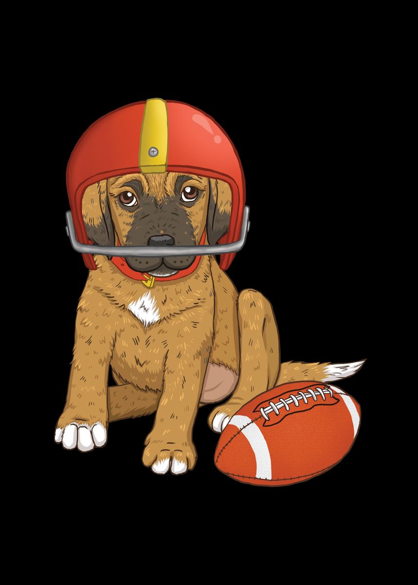 'Puppy Football Amazing I' Poster by Art Retold | Displate