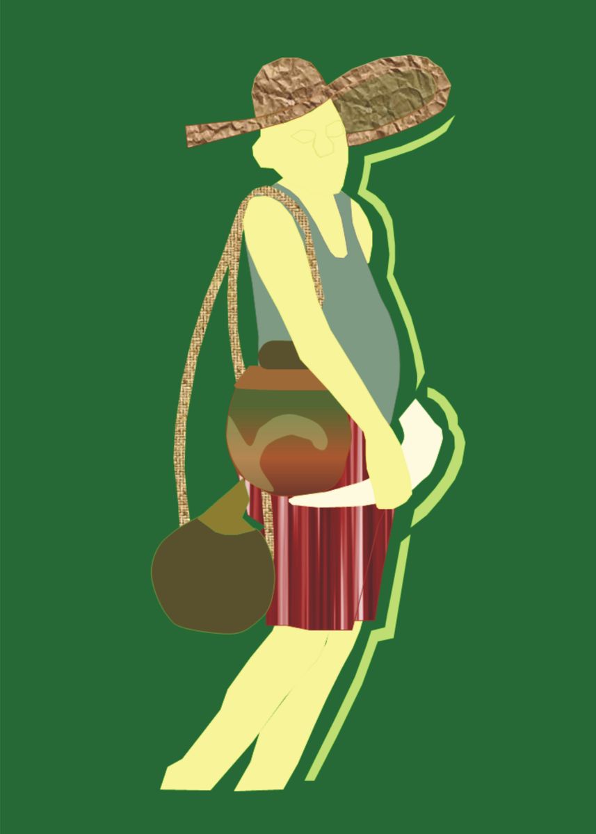 'Palm Wine Tapper' Poster, picture, metal print, paint by Grace Njuru ...