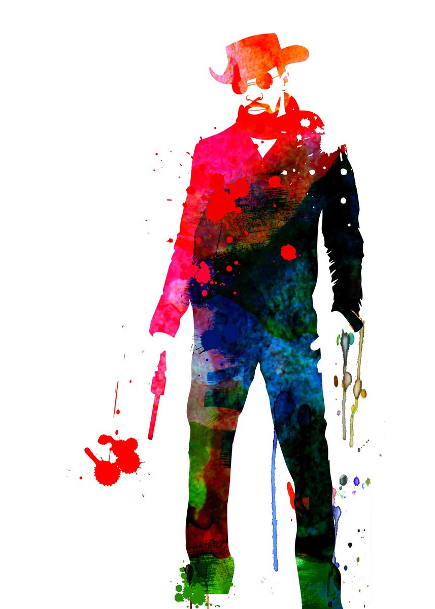 'Django with a Gun ' Poster, picture, metal print, paint by Art ...