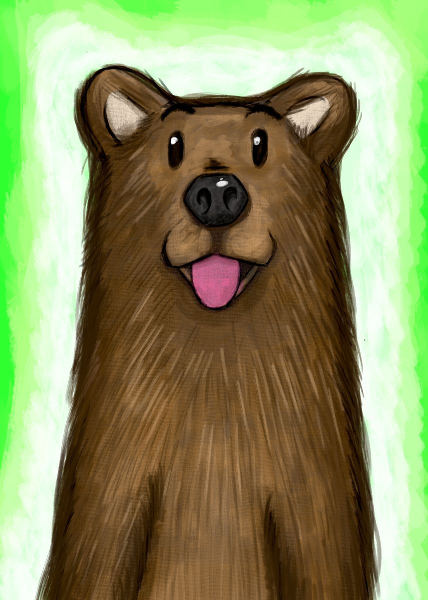 'Cute bear' Poster, picture, metal print, paint by David Cárdenas ...